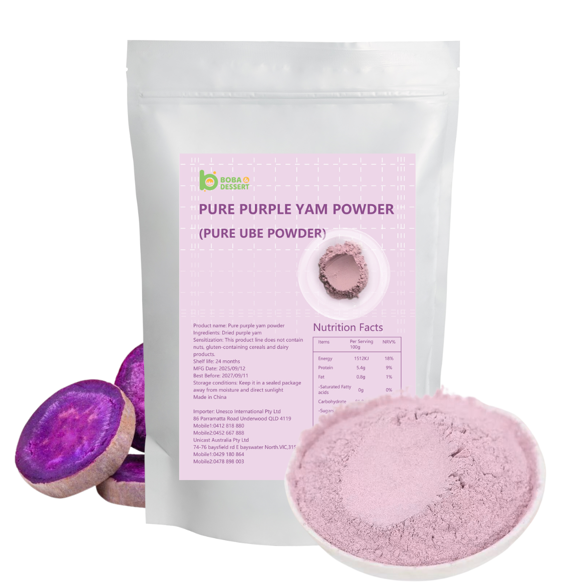 Ube Powder Australia | 100% Pure Purple Yam Powder 500g — UTea – UTEA ...